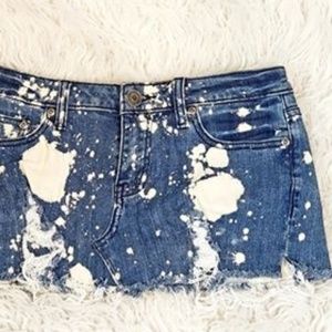 Vigoss | Skirts | Vigoss Bleached Micro Mini Blue Denim Skirt Size 7 ...